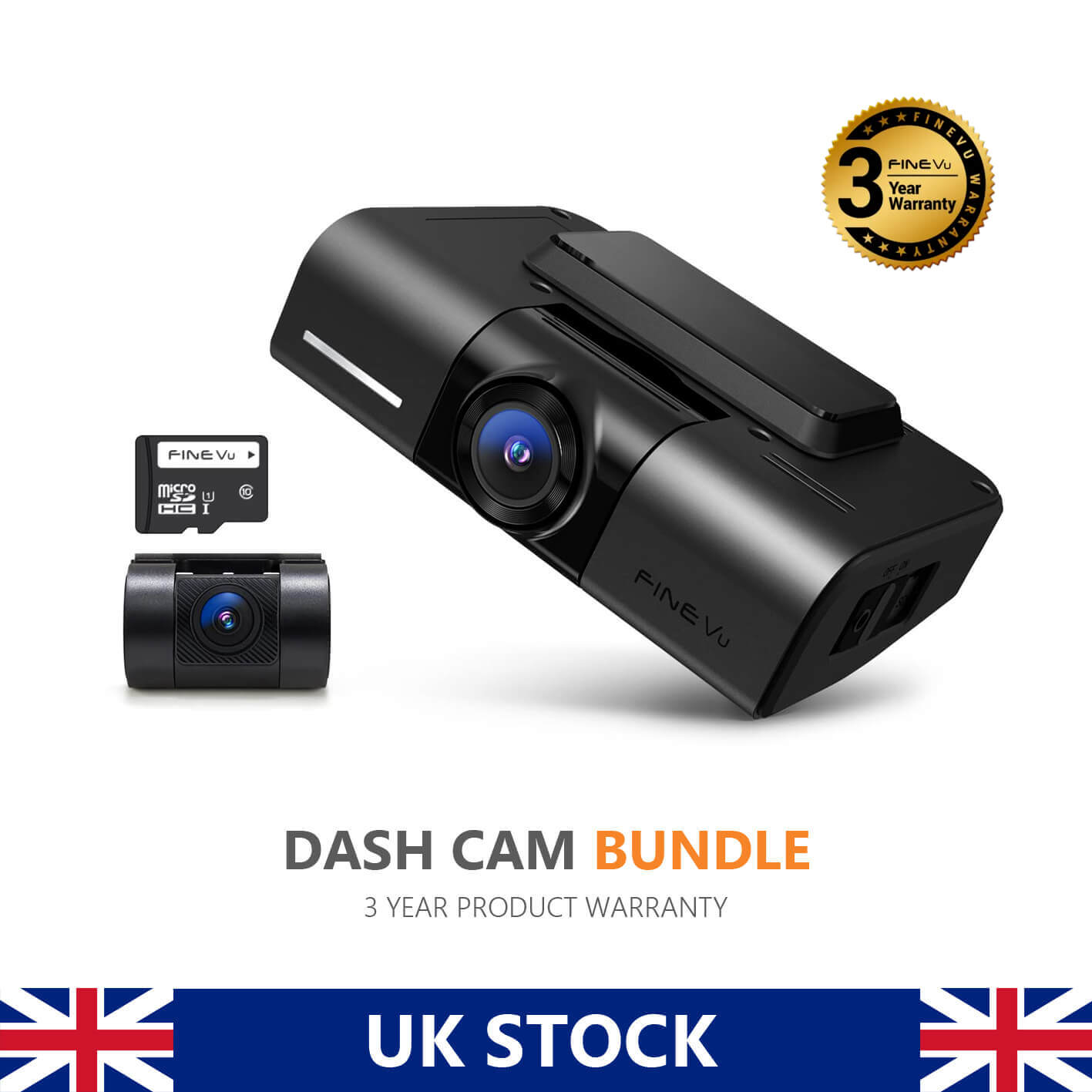 FineVu GX4K - 2CH Dash Cam with 64GB microSD Card – Autotech uk
